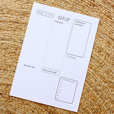 A free printable that keeps shopping simple | Vegie Smugglers